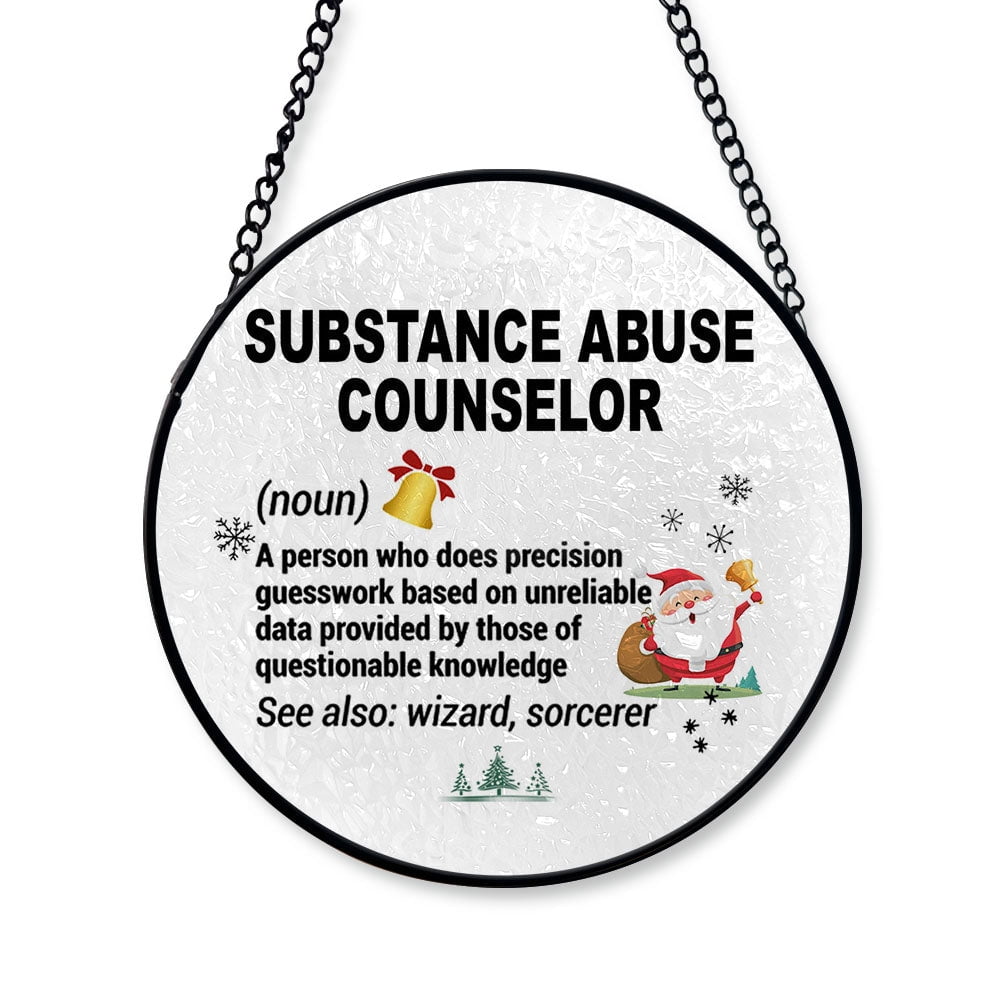 2025 Substance Abuse Counselor Stained Glass Window Hanging Christmas ...