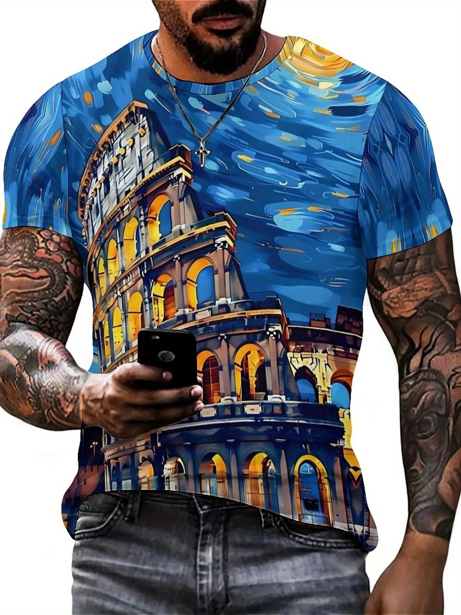 2025 Summer Colosseum 3D Printed T-Shirt for Men and Women - Soft ...