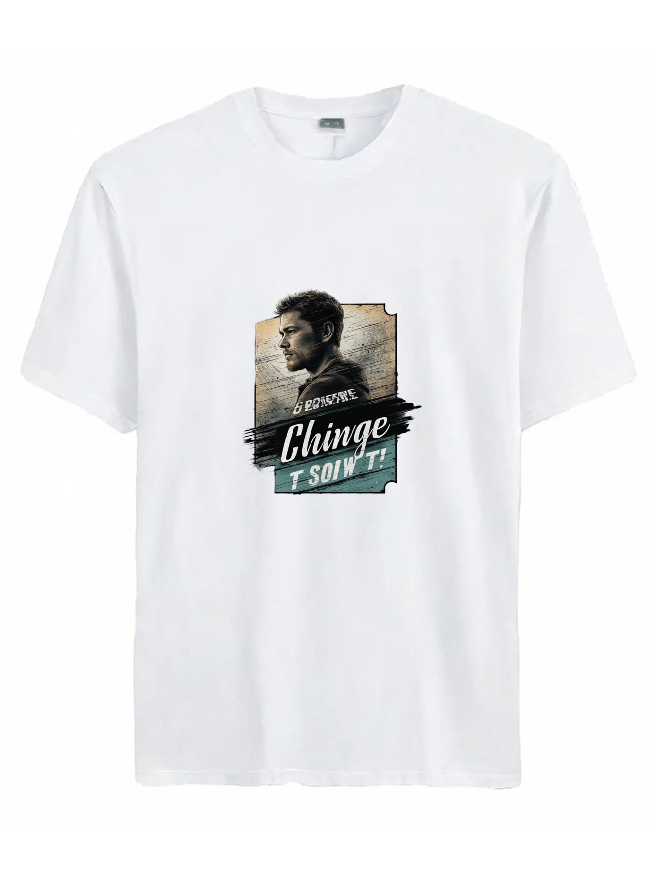 2025 Summer Men's Diy t-shirt casual print-A poster of a man with the ...