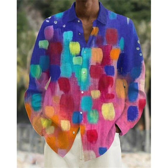 2025 Summer Men's Hot Selling Graffiti 3D Abstract Print Long sleeved ...