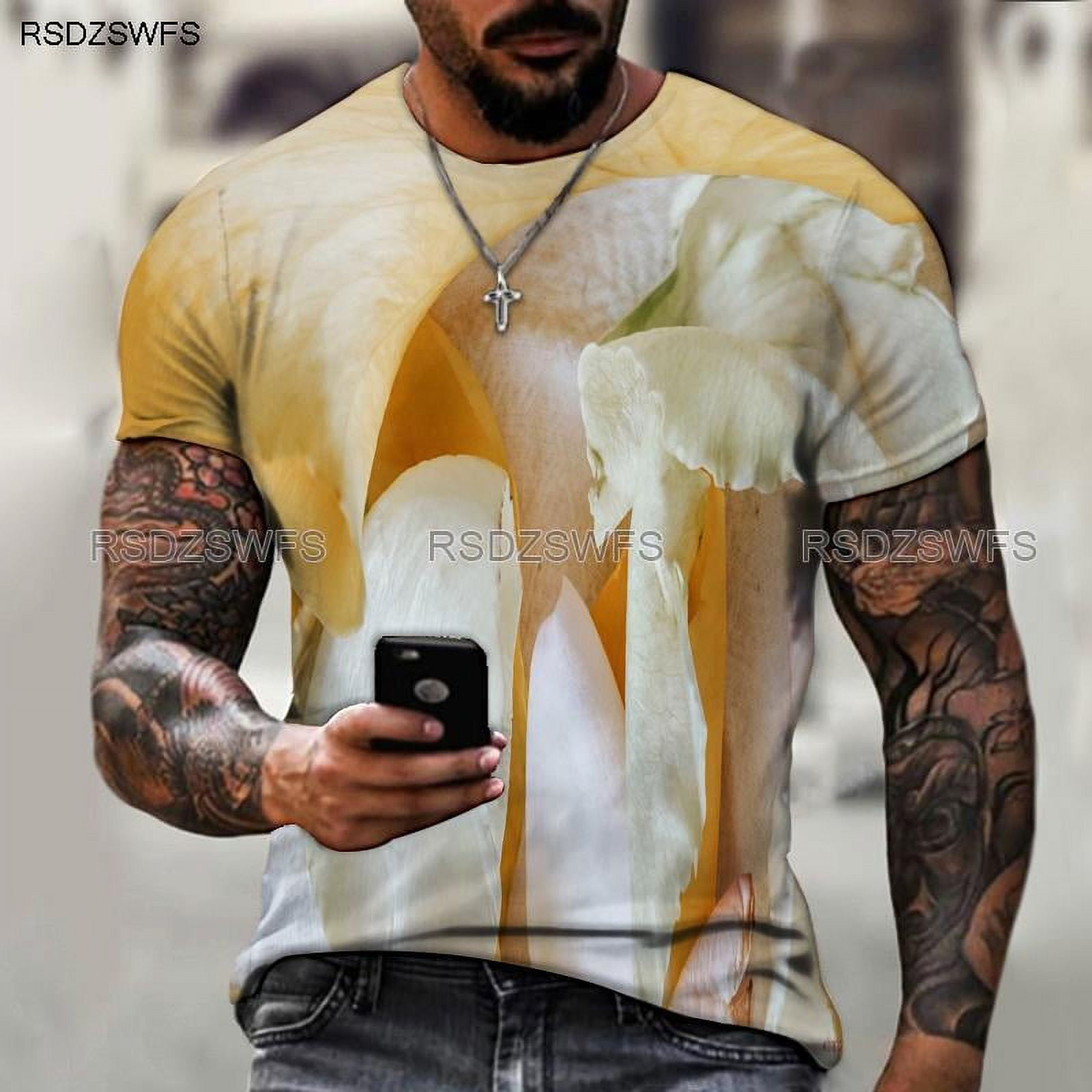 2025 Summer New Fashion Color Art Street Cool Oversized Men's T-shirt ...