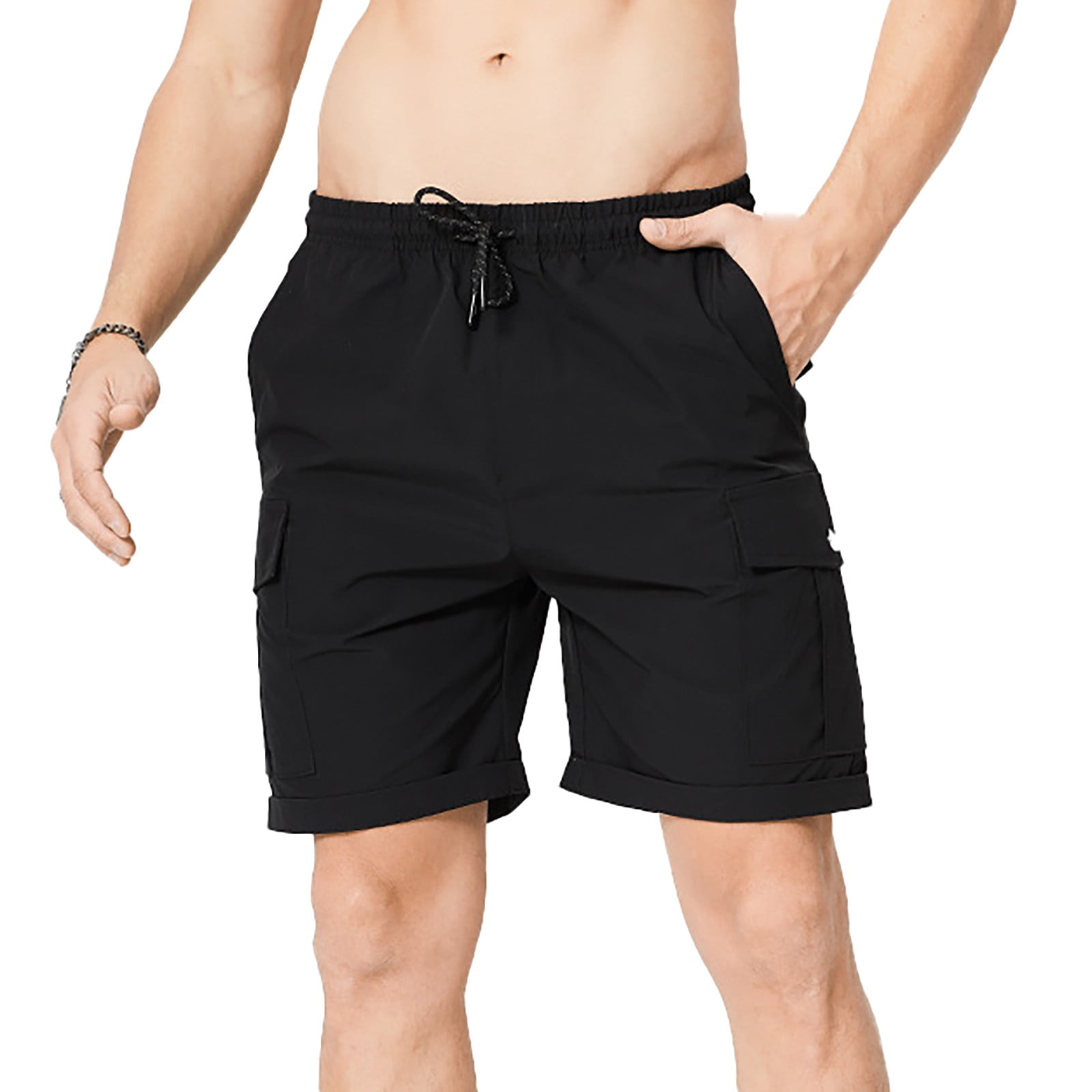 2025 Summer New Men's Plus Size Casual Loose Twill Quarter Pants ...