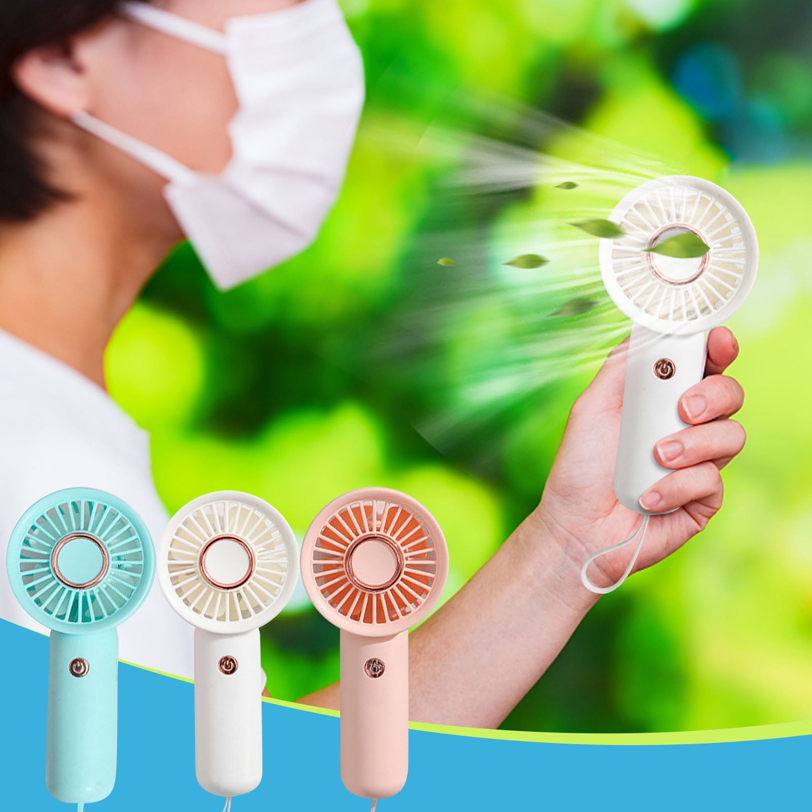 2025 Summer New Portable Handheld Fans Mini, 2.5"*5.5" Hand Helds Turbo ...