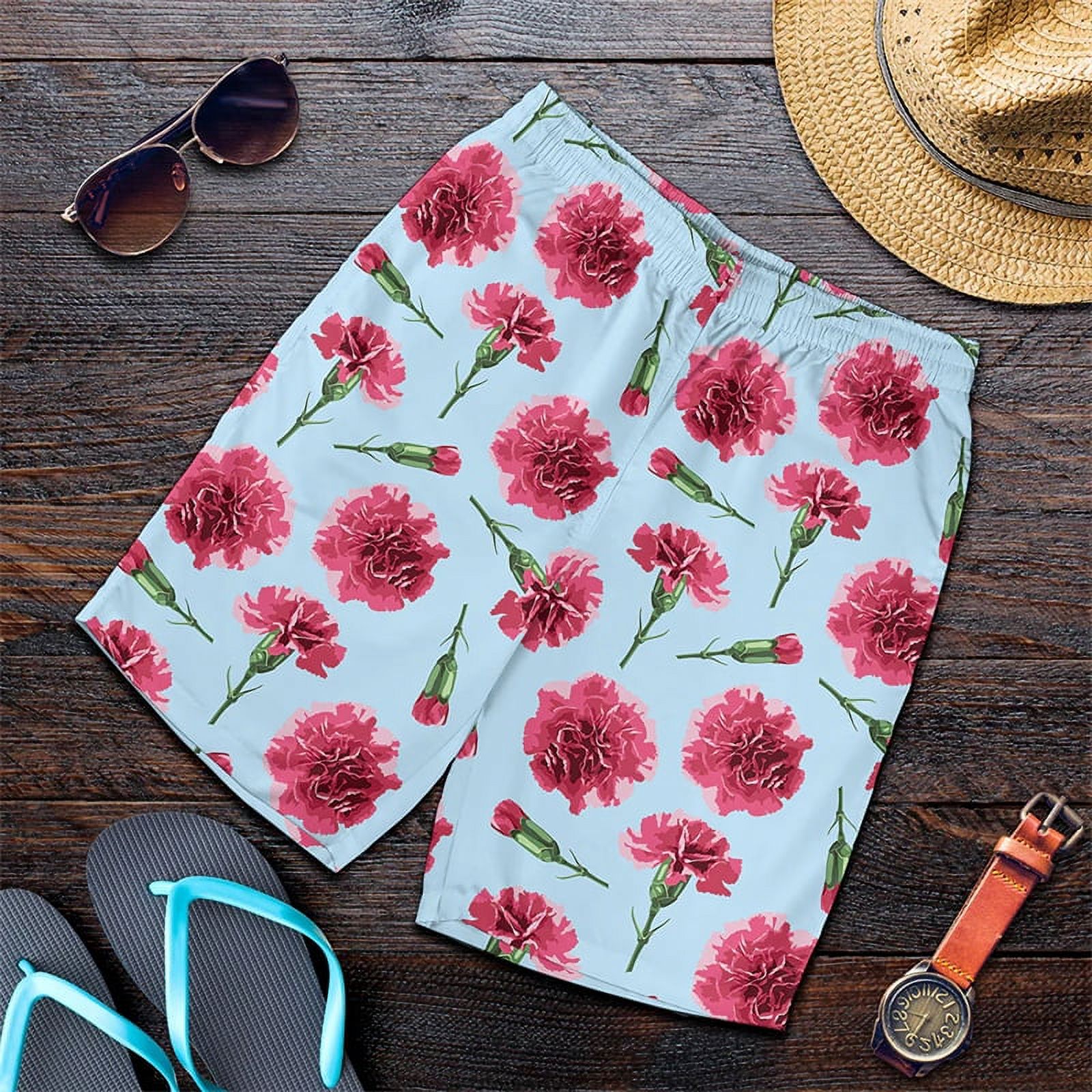 2025 Summer Street Daily Beach Pants Carnation Graphic Harajuku Men ...