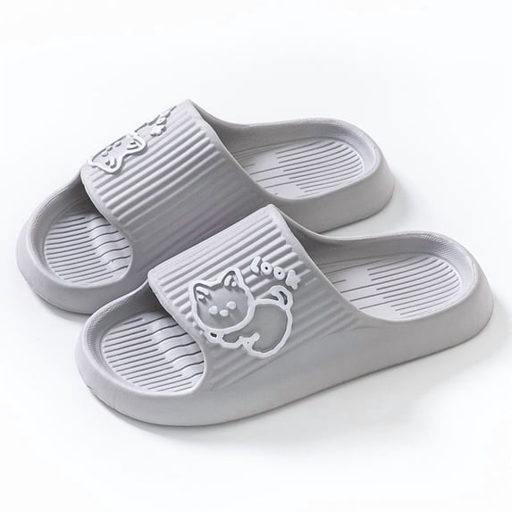 2025 Summer Women Slippers Bath Platform Non-Slip Home Cat Cartoon Flip ...