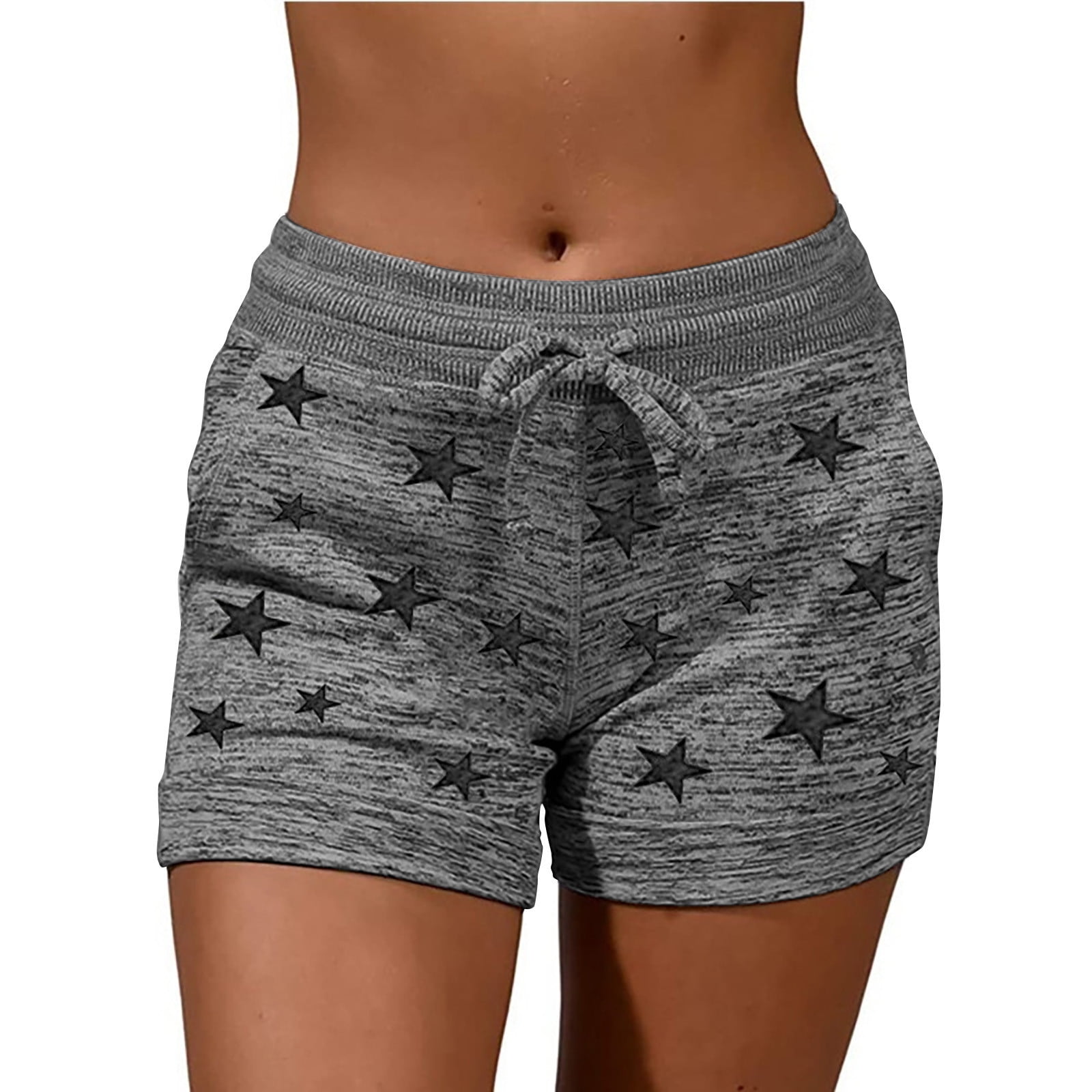 2025 Summer Women's Cotton Shorts Comfy Adjustable Waist Sleep Lounge ...