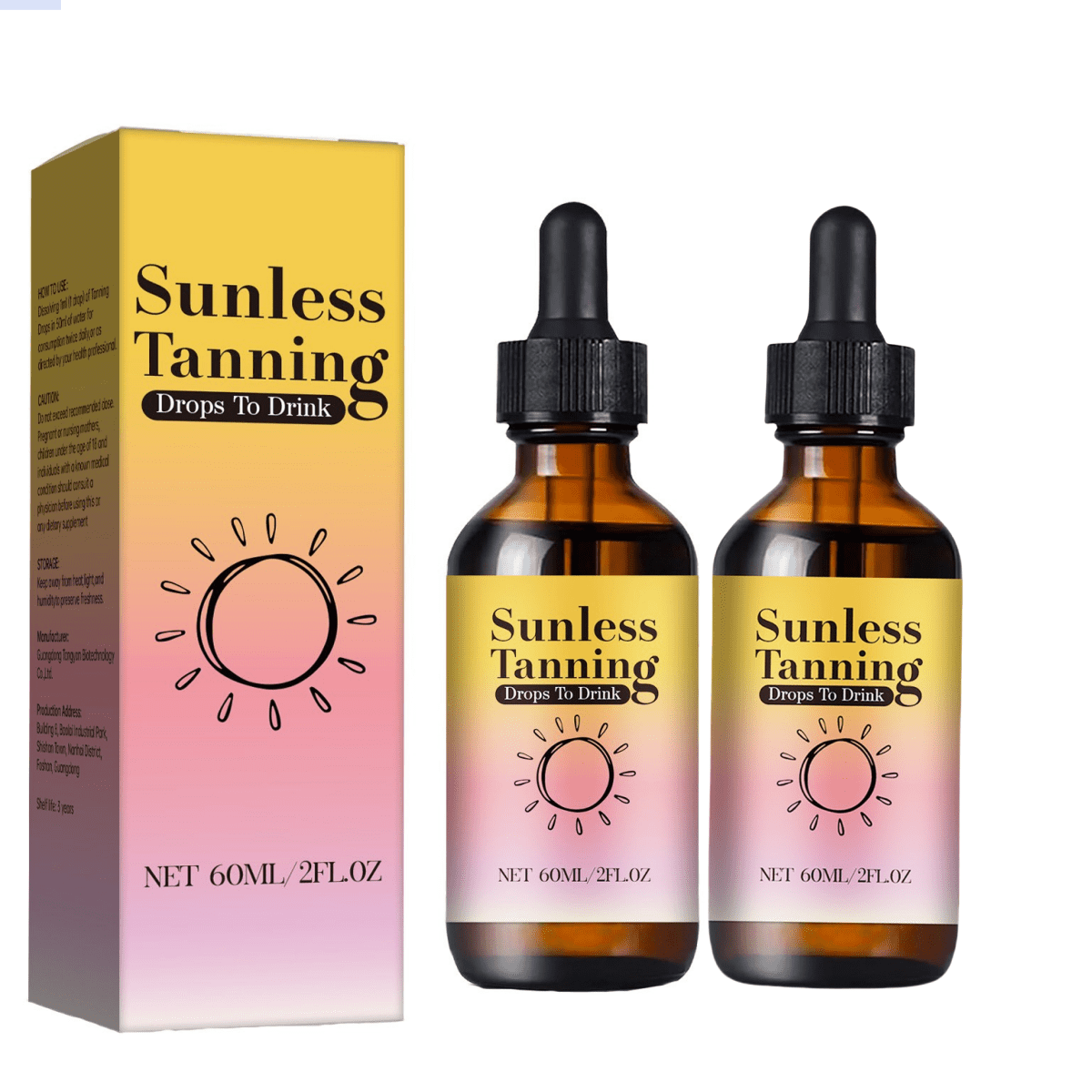 2025 Sunless Tanning Drops To Drink,2fl.oz/60ml Self-Tanning Nourishing ...