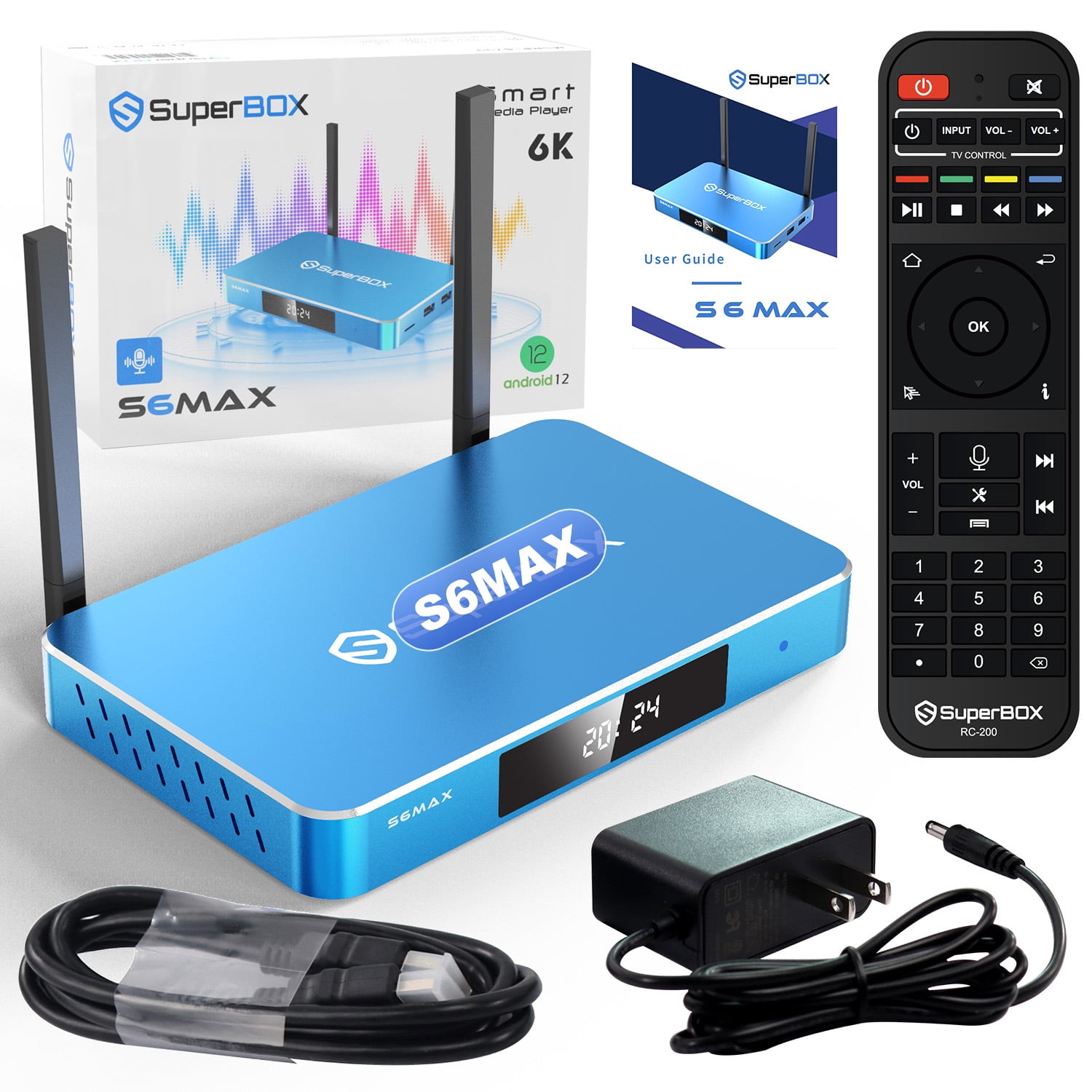 2025 SuperBox S6 MAX,2025 Newest Pack,4G+64G Powerful Smart Box,Time ...
