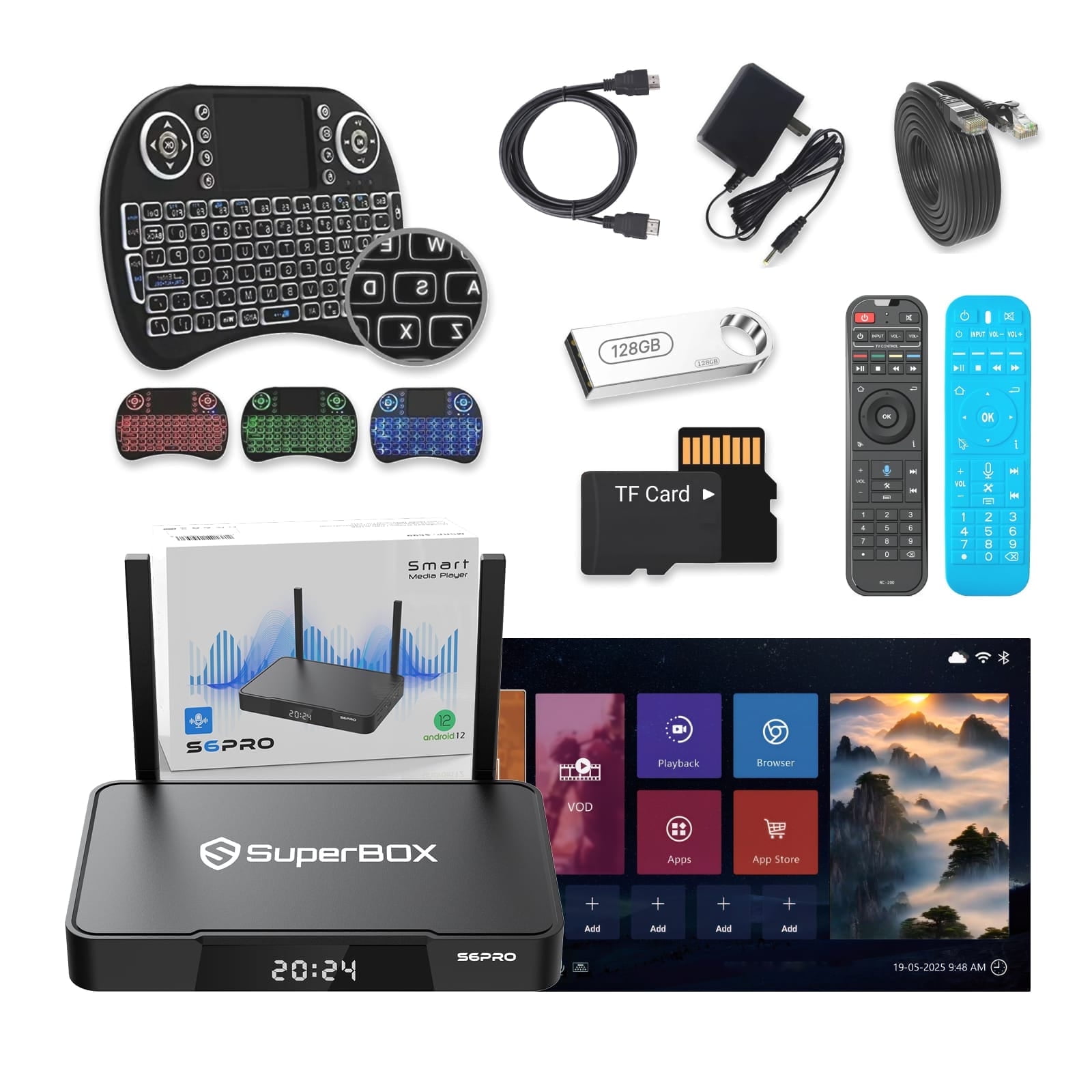 2025 SuperBox S6PRO New GPU,Ethernet,faster speed,Comes with a free 6 ...