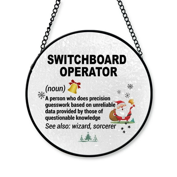 2025 Switchboard Operator Stained Glass Window Hanging Christmas 2025 ...