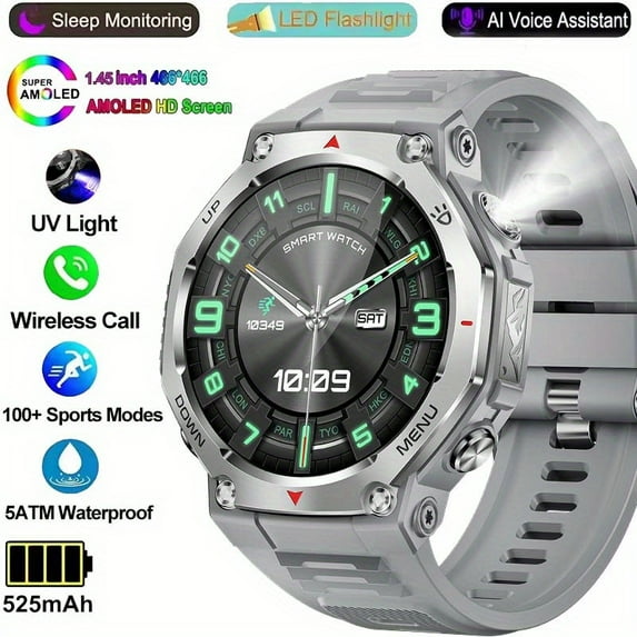 2025 T-Rex3 Ultra Men's Outdoor Smartwatch, 1.43" HD AMOLED Touchscreen ...