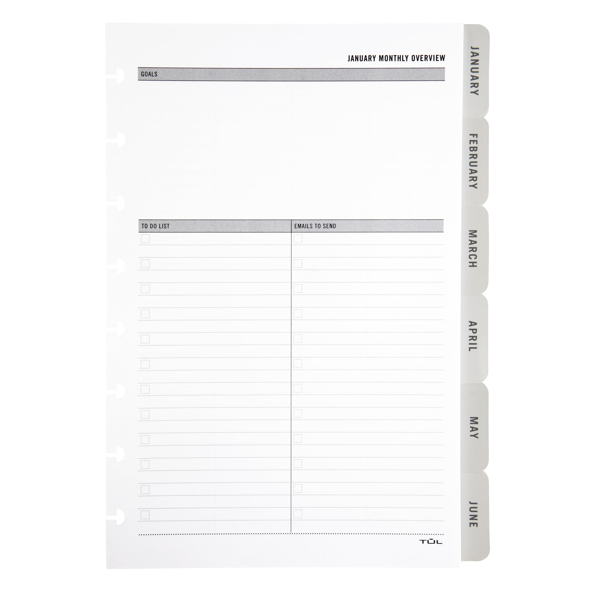 2025 TUL® Discbound Monthly Planner Refill Pages With 12 Tab Dividers ...