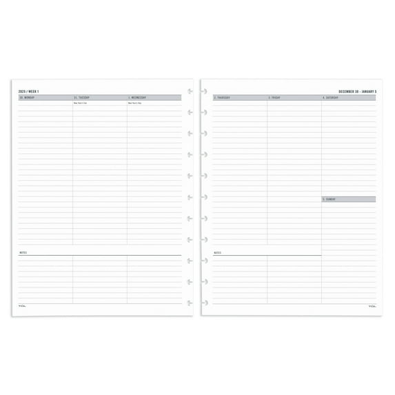 2025 TUL® Discbound Weekly Planner Refill Pages, Letter Size, January ...