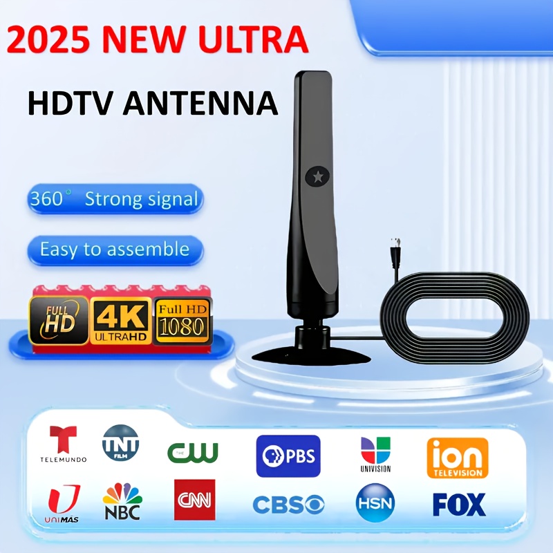 2025 TV Antenna for Local Channels, Indoor HDTV Antenna with Magnetic ...