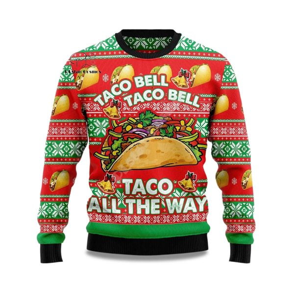 2025 Taco Bell 3D Christmas Sweater - Walmart.com