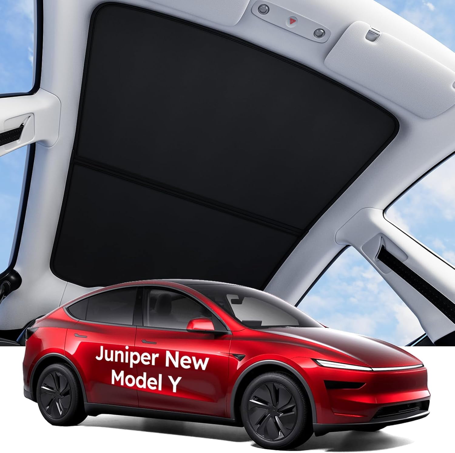 2025 Tesla New Model Y Juniper Accessories Sunshade Roof [Never Sag ...