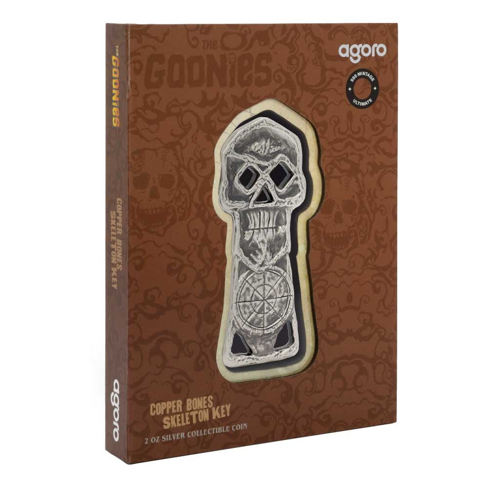 2025 The Goonies - Bones Skeleton Key 2 oz Silver Coin By Agoro Mintage ...