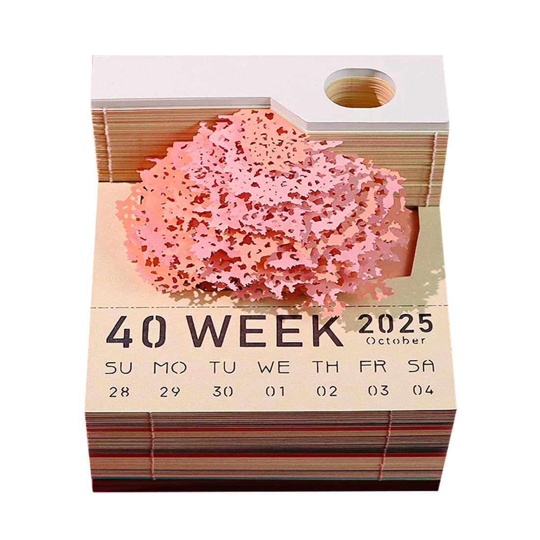 2025 Time Piece Calendar Tear 3D Memo Pad Paper Art Notepad With LED ...