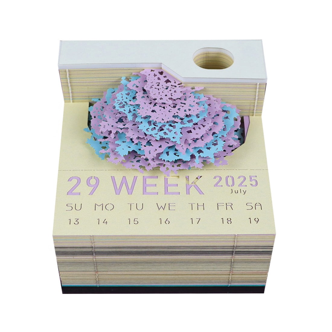 2025 Time Piece Calendar Tear 3D Memo Pad Paper Art Notepad With LED ...