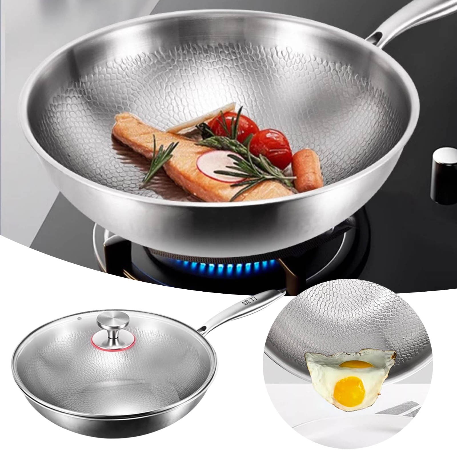 2025 Titanium Hammered Pan Pro – Ultra-Durable Pure Titanium Non Stick ...