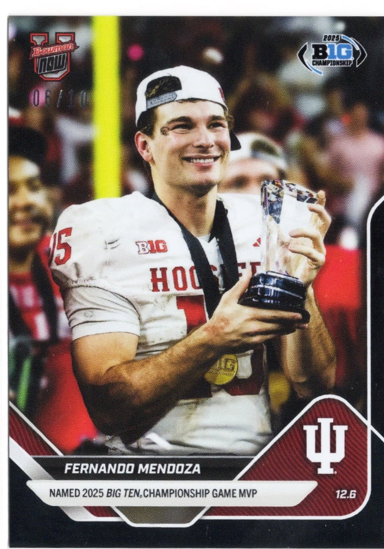 2025 Topps Bowman U Now Fernando Mendoza #58 Black Foil /10 Indiana ...