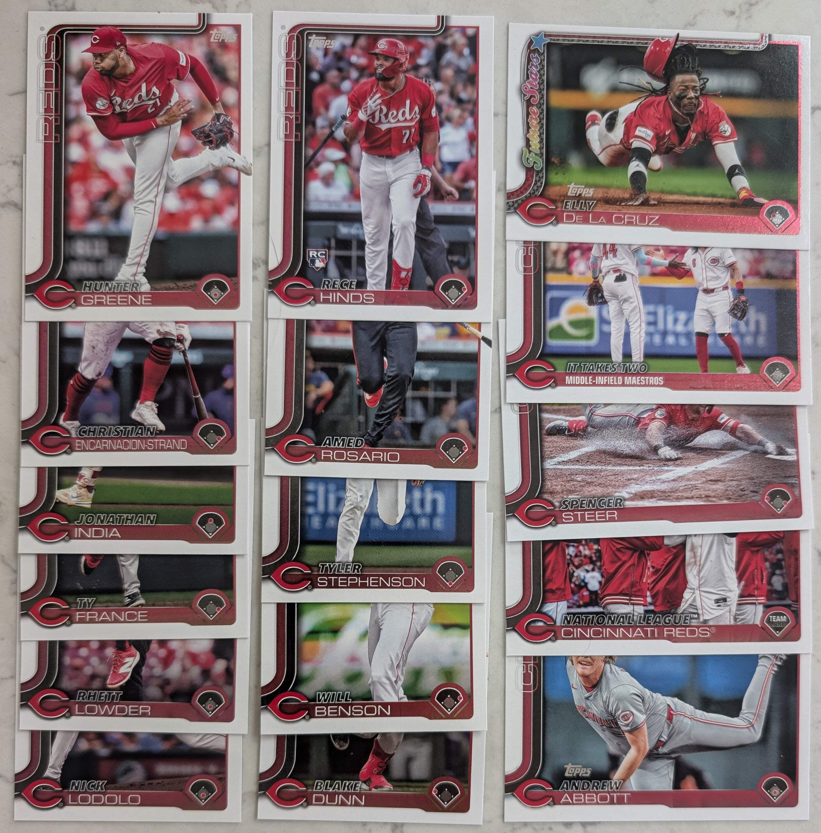 2025 Topps Series 1 Baseball Team Set 16 Cards Reds Elly De La Cruz ...