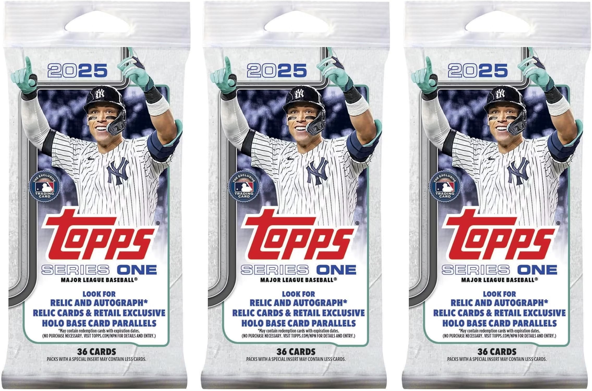 2025 Topps Series 1 Baseball Trading Card MLB Jumbo Fat Pack - 36 Cards - 3 Packs - Walmart.com