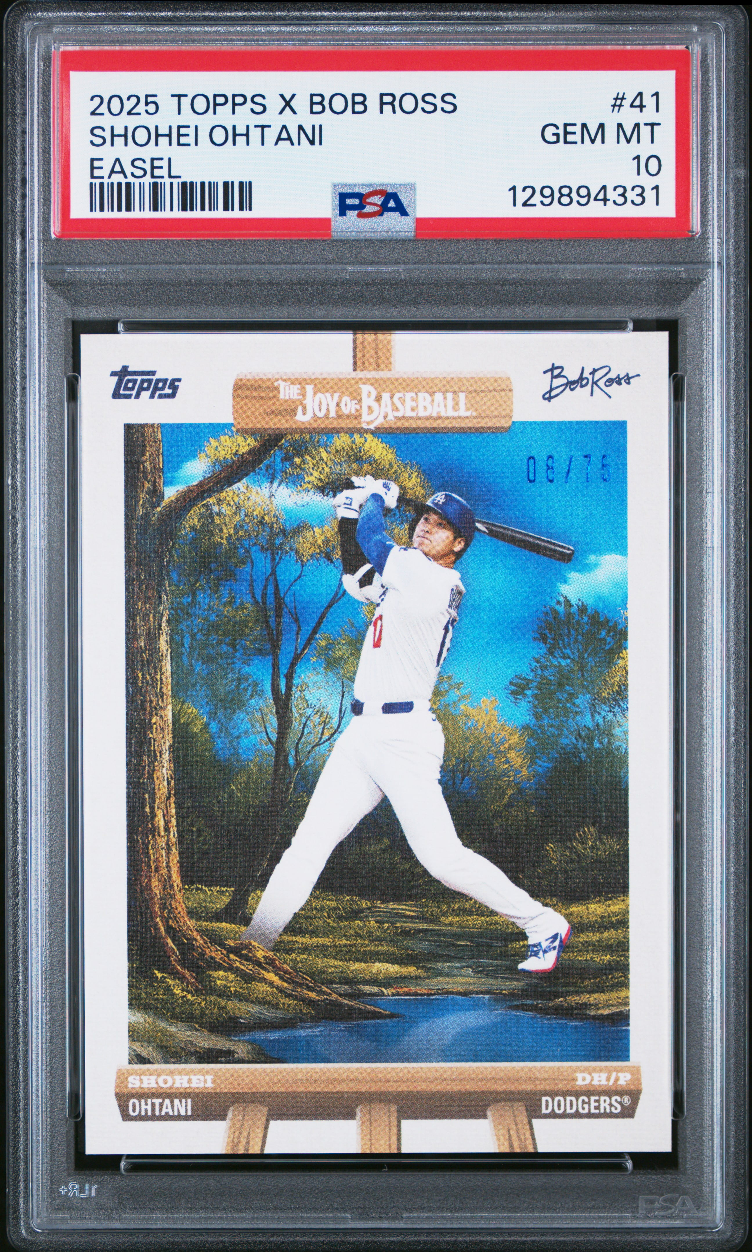 2025 Topps X Bob Ross The Joy Of Baseball Shohei Ohtani Easel 08/75 #41 ...