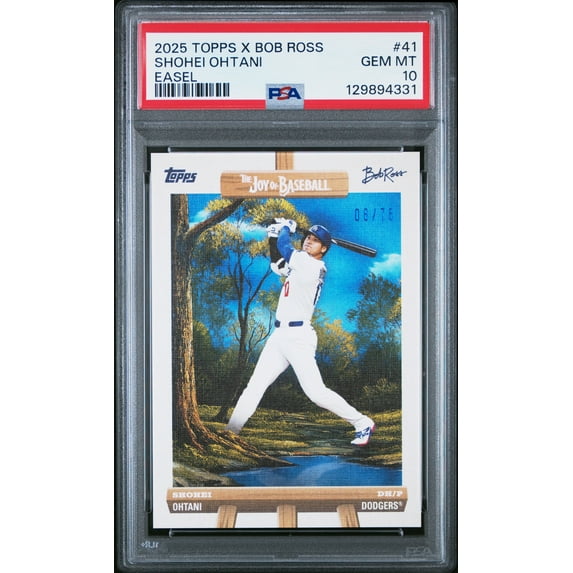 2025 Topps X Bob Ross The Joy Of Baseball Shohei Ohtani Easel 08/75 #41 ...