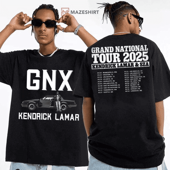 2025 Tour Music 2 Side T-Shirt, Hip-Hop Fan Merch, Graphic Unisex Tee ...