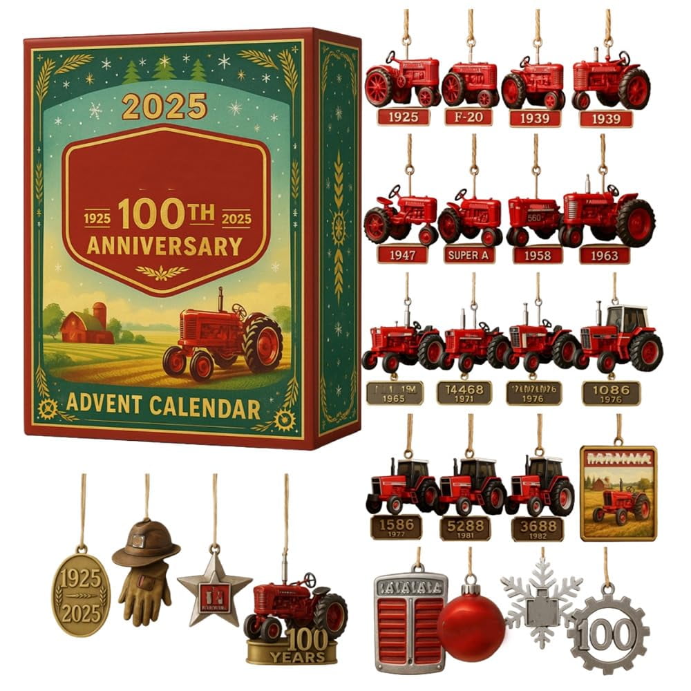 2025 Tractor 100th Anniversary Advent Calendar, 24 Days Christmas ...