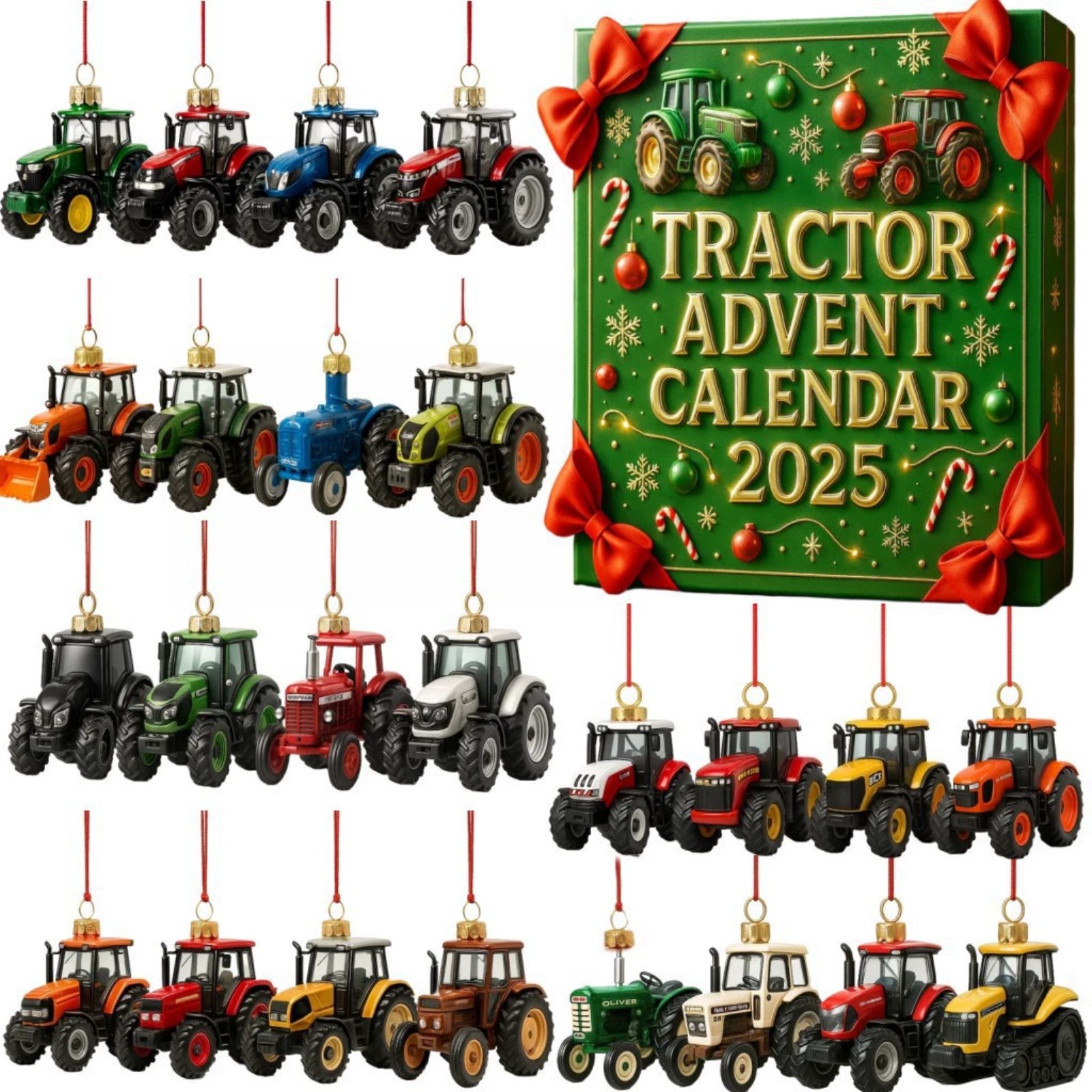 2025 Tractor Advent Calendar, 24 Days Christmas Countdown with Mini ...
