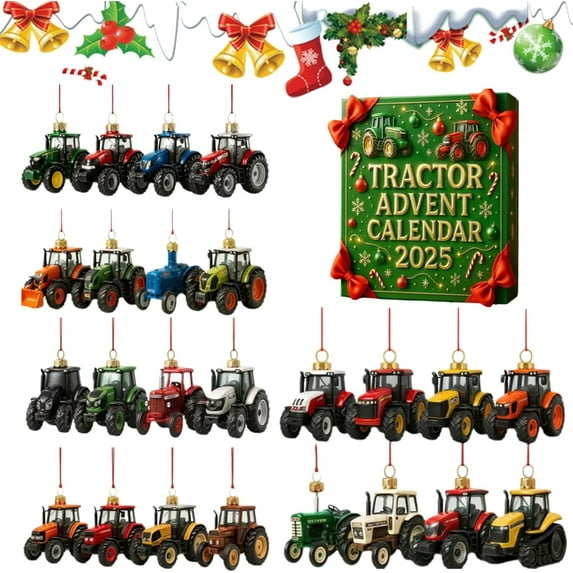 2025 Tractor Advent Calendar, 24 Days Christmas Countdown with Mini ...