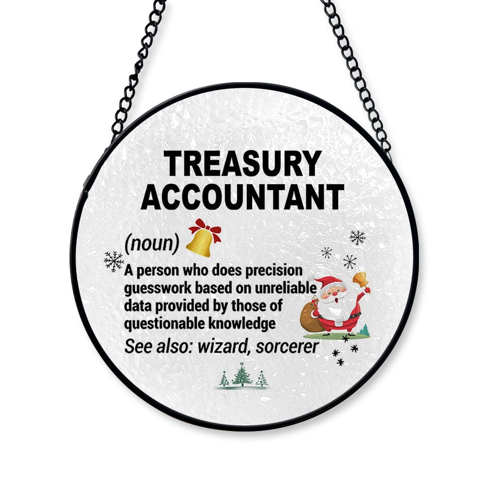2025 Treasury Accountant Stained Glass Window Hanging Christmas 2025 ...