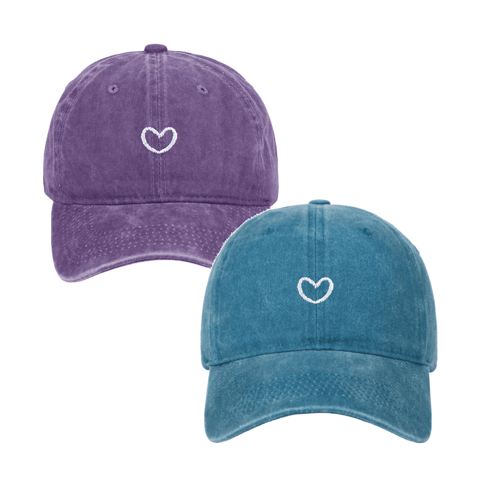 2025 Trendy Vintage Heart Embroidered Baseball Cap for Running Golf ...