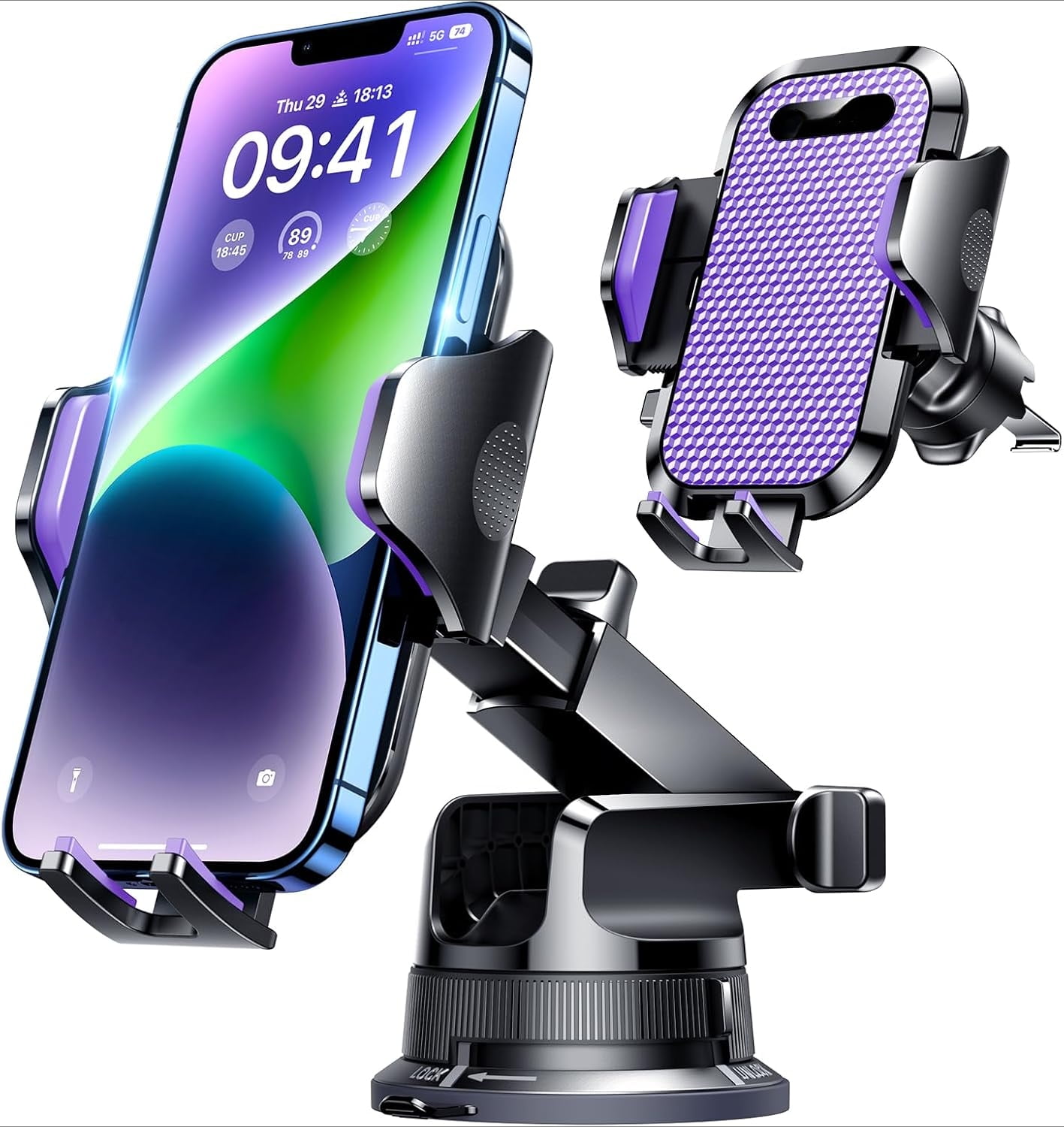[2025 True Military-Grade] Car Phone Holder [Upgraded Strongest Suction ...