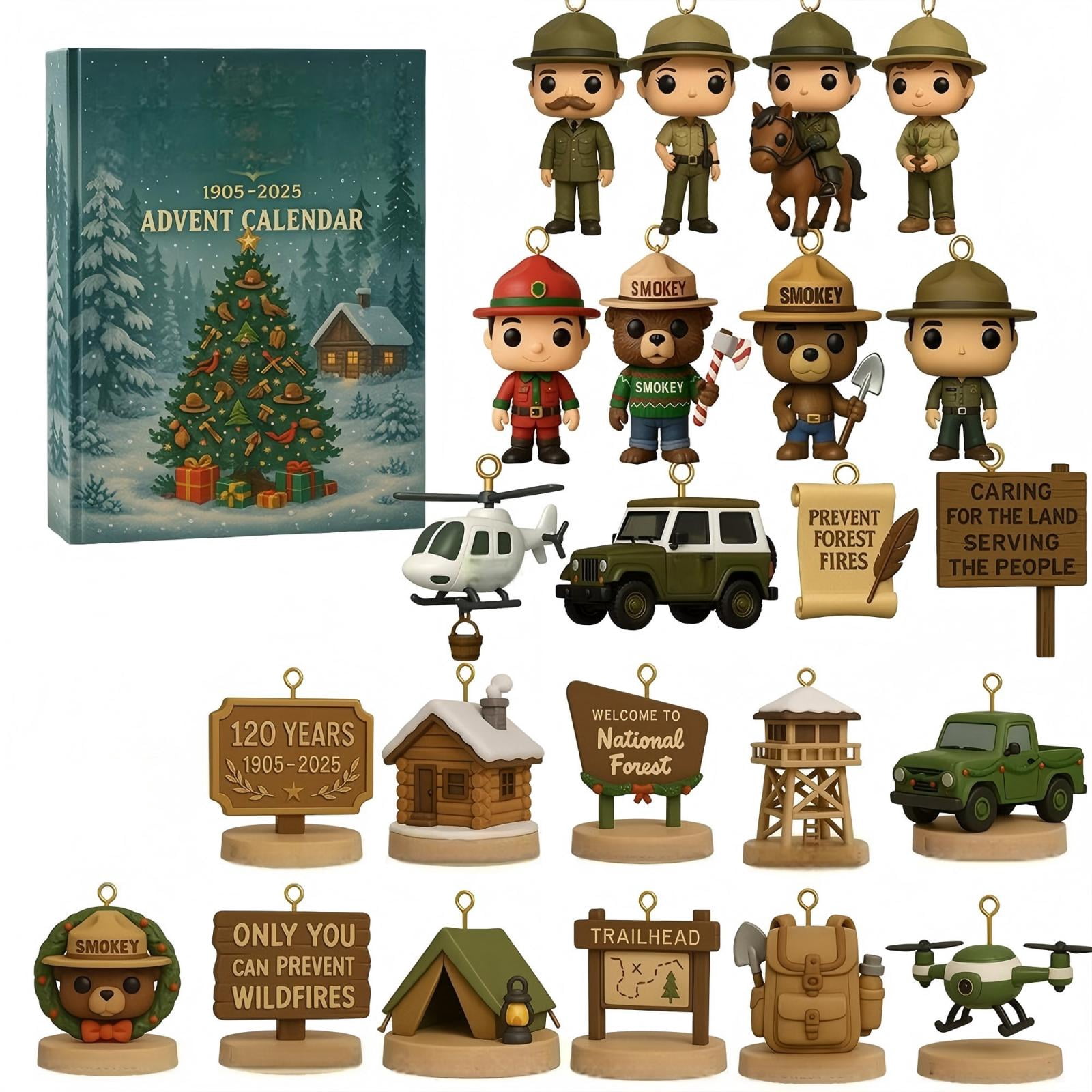 2025 U.S. Forest Service Themed Advent Calendar, 24 Days Christmas ...