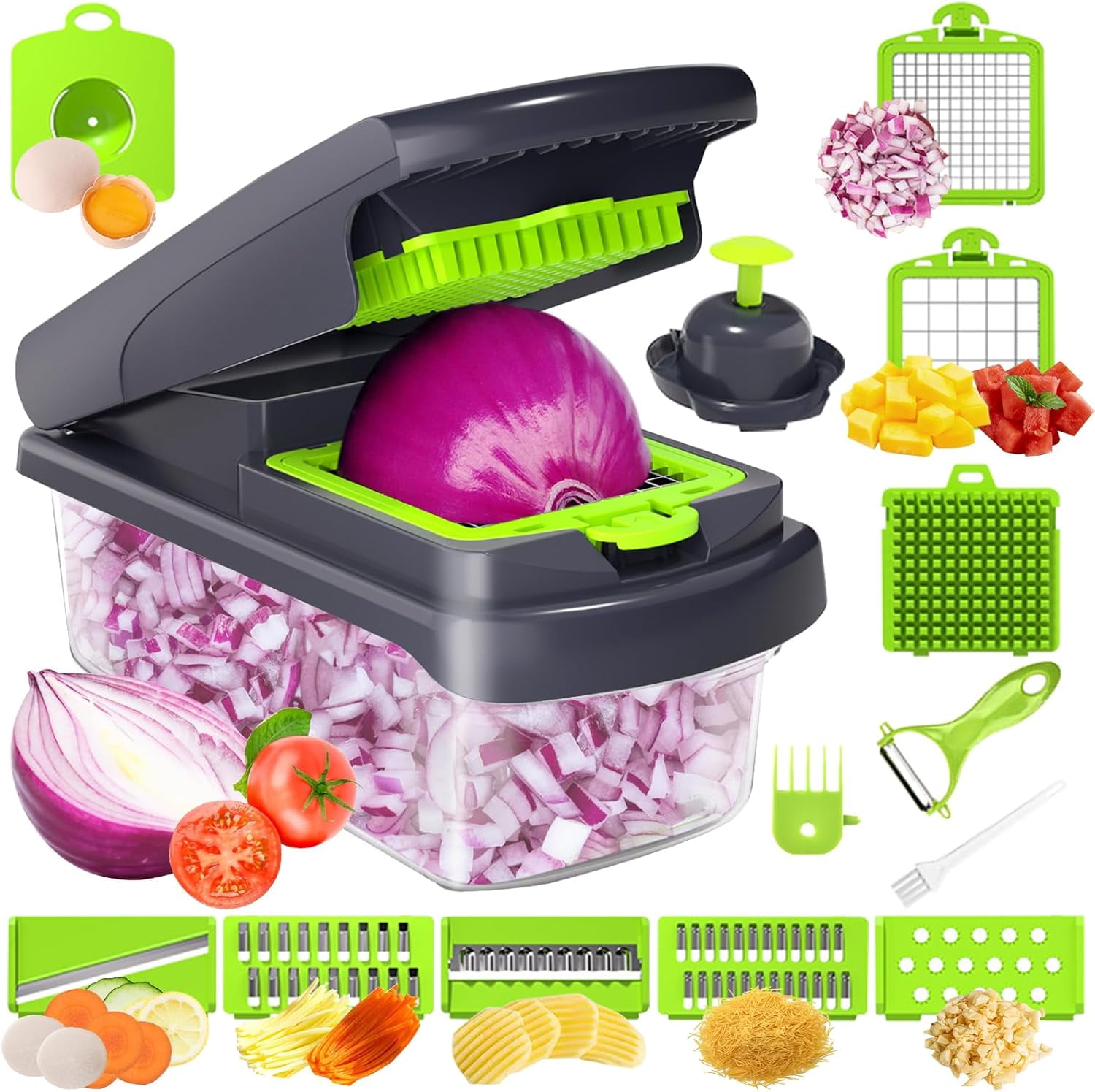 2025 UPGRADE,Vegetable Chopper Pro,BPA Free Veggie Chopper with ...