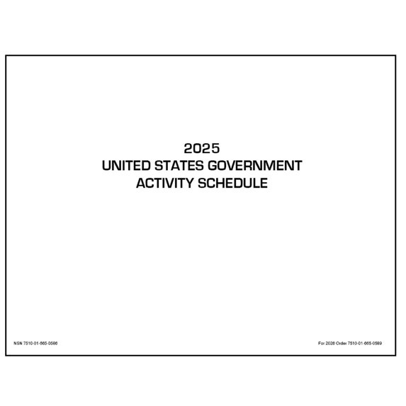 2025 Unicor US Government Activity Schedule, 2-Pack Individual ...