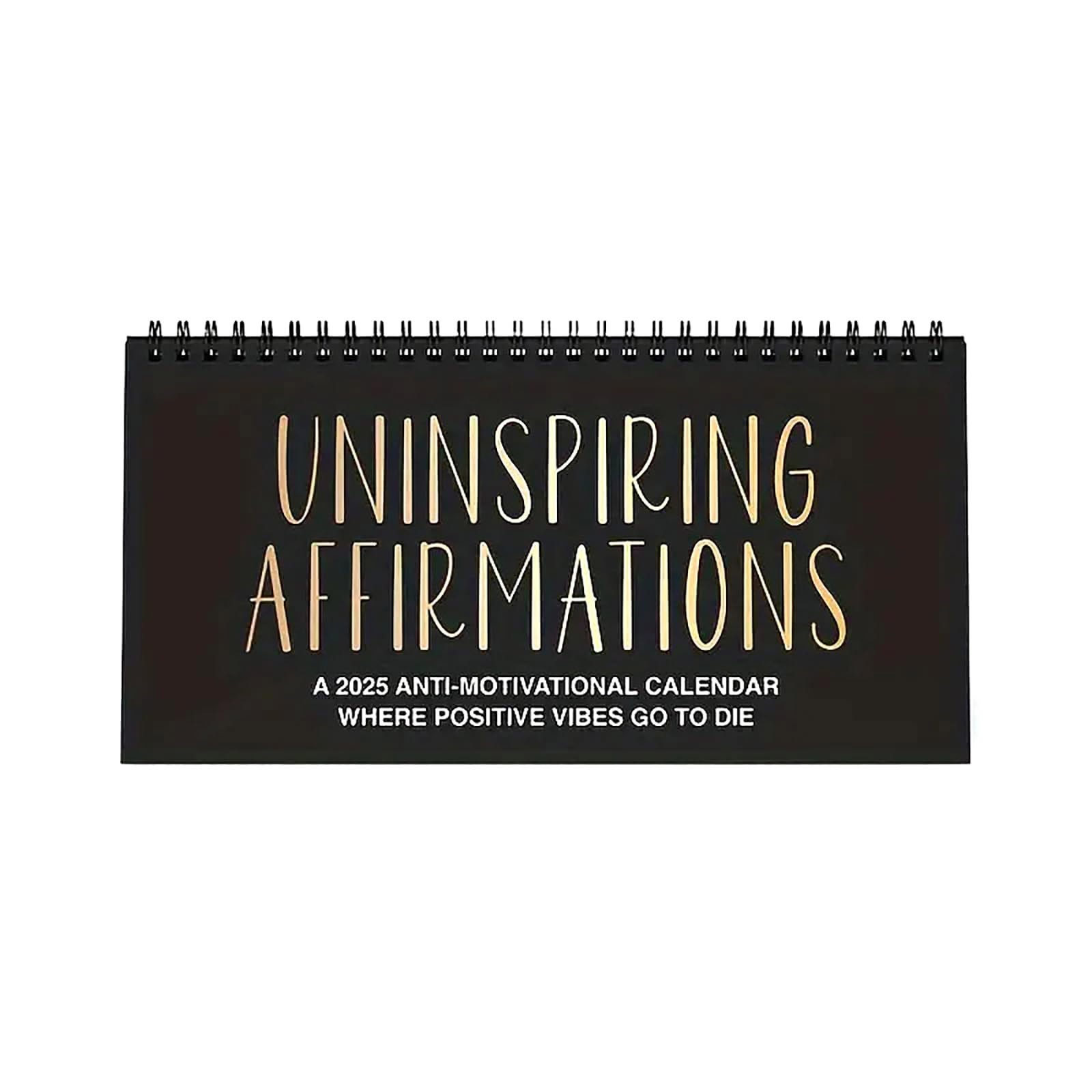 2025 Uninspiring Affirmations Wall Calendar Motivational Quotes For ...