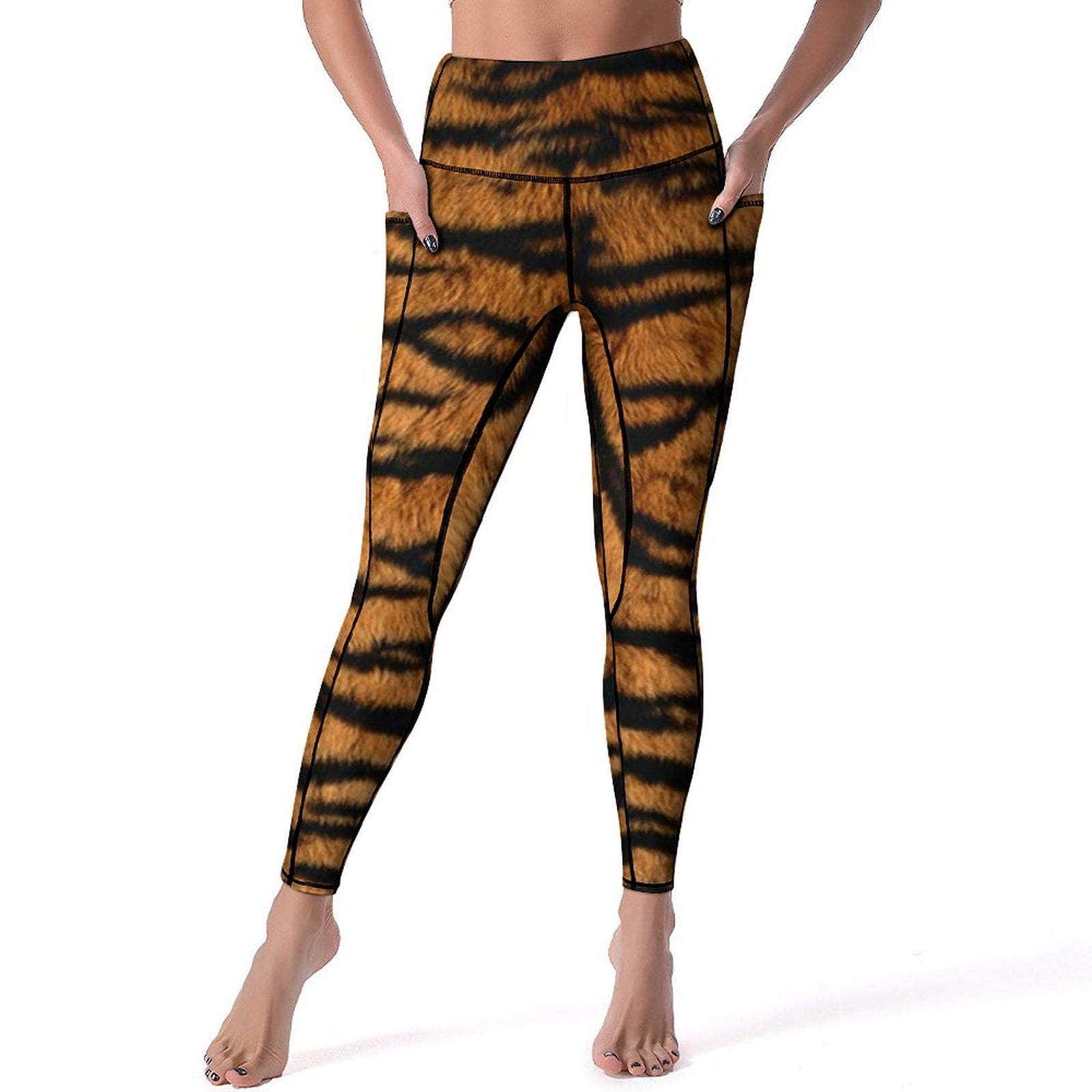2025 Unique Tiger Print Yoga Pants Sexy Wild Animal Fur Graphic ...