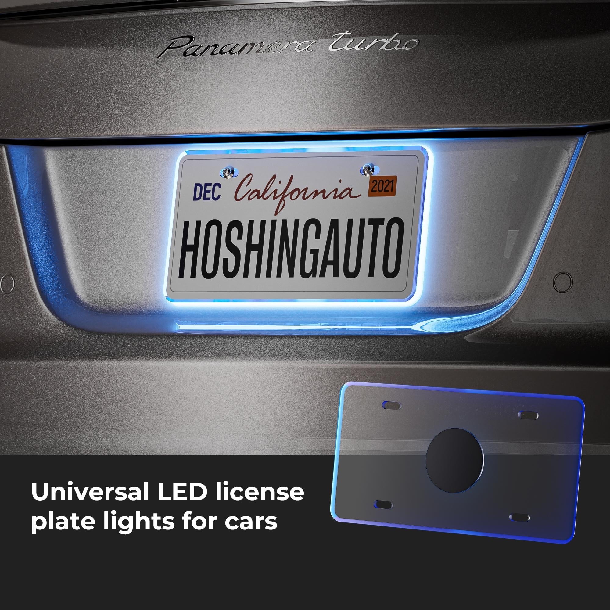 Universal LED License Plate Frame Glow Frame IP67 Waterproof Plug and ...