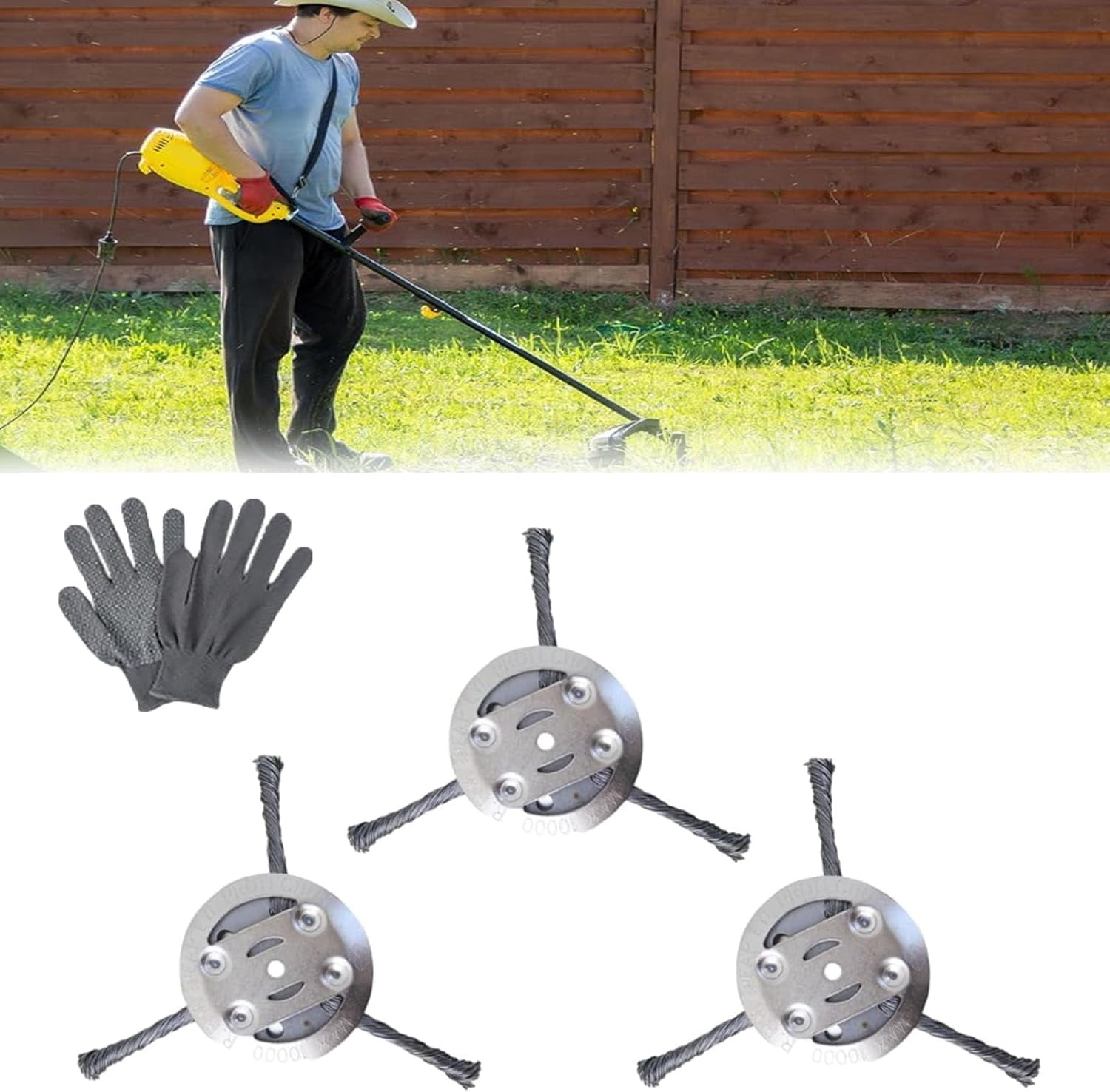 2025 Universal Steel Wire Trimmer Head, 6" String Trimmer Replacement ...