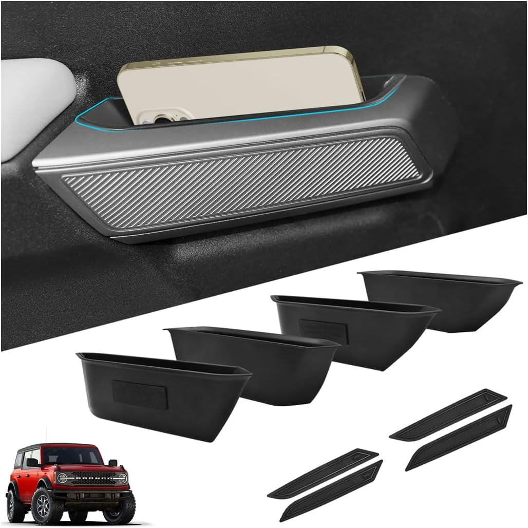 2025 Upgrade 4 PCS Door Handle Storage Box Compatible with Ford Bronco ...