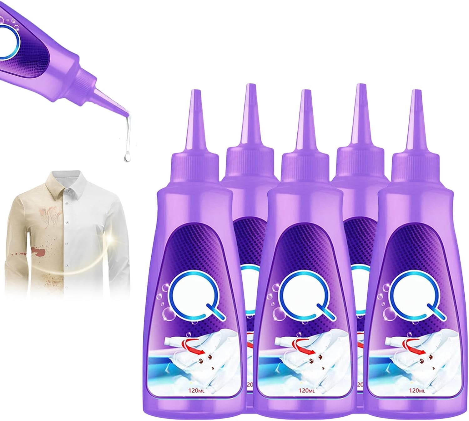 2025 Upgrade Active Enzyme Laundry Stain Remover, White Shirt Clothes ...