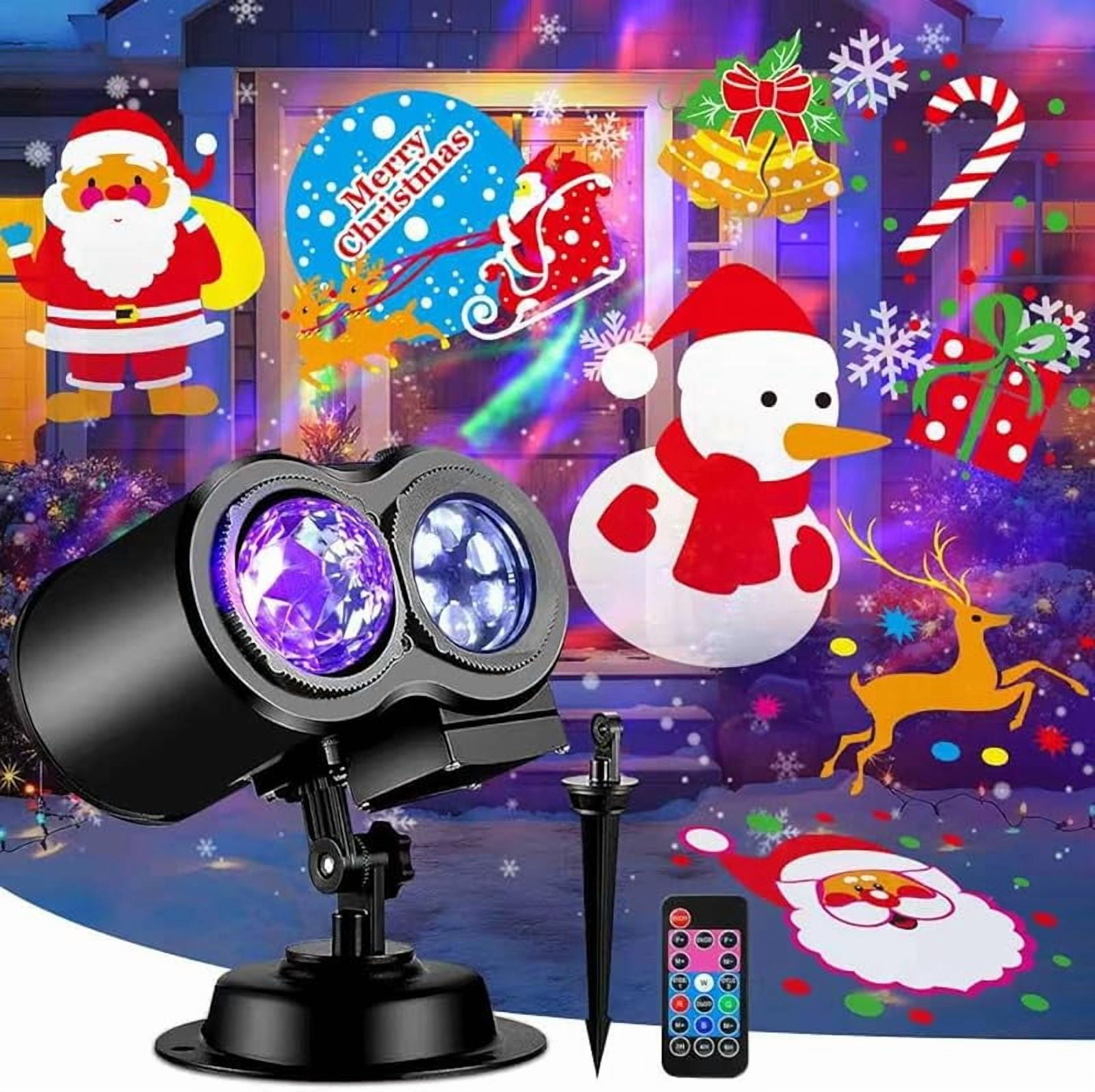 2025 Upgrade Brighter Christmas Projector Lights Outdoor, 8 Patterns ...