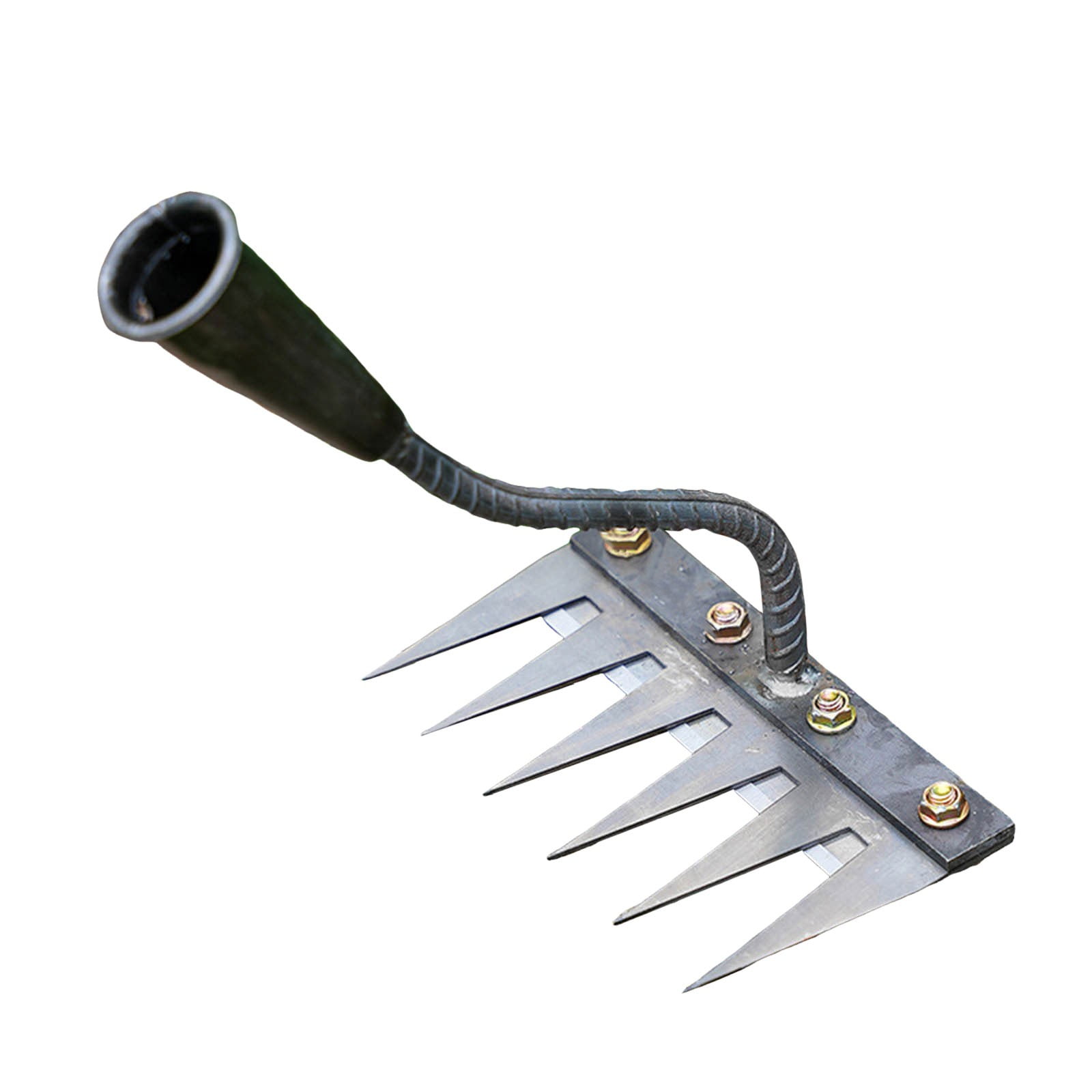 2025 Upgrade Carbon Steel Garden Weeder Rakes with 5/6/7/8 Teeth, Iron ...