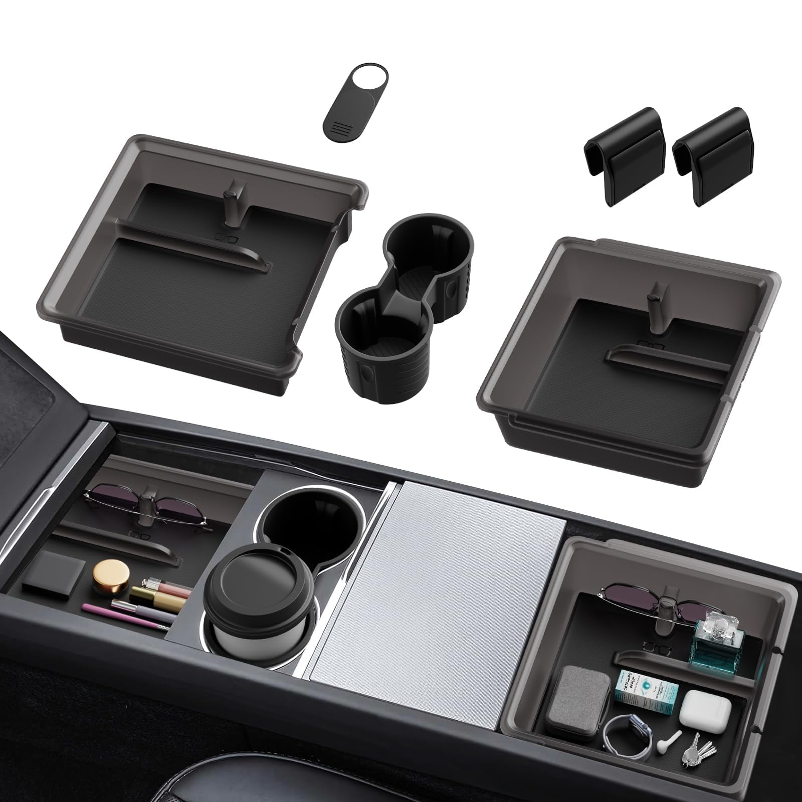 2025 Upgrade Center Console Organizer Tray for Tesla 3 Highland 2024 ...