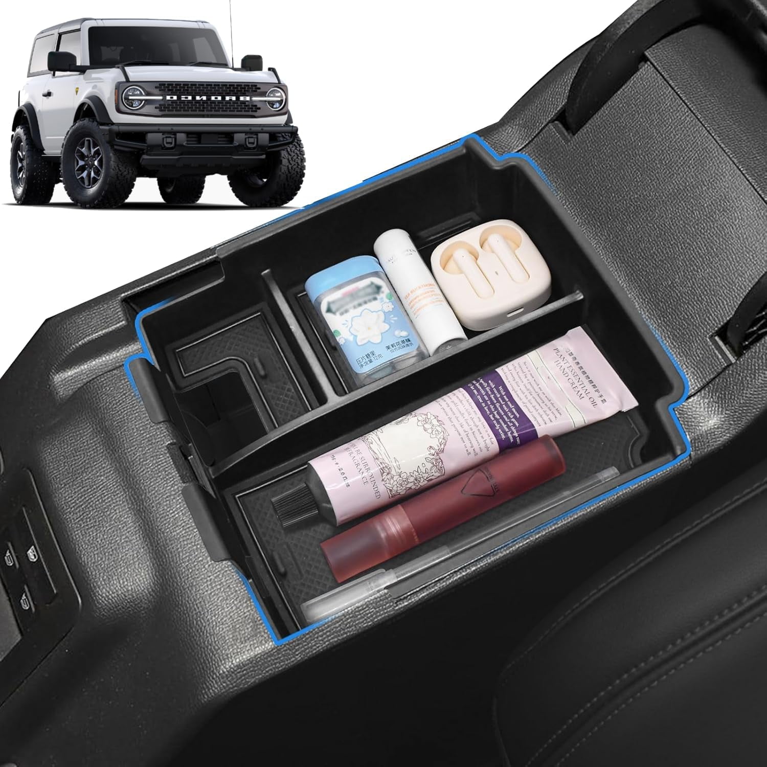 2025 Upgrade Center Console Organizer fit for 2025 2026 Ford Bronco 4 ...