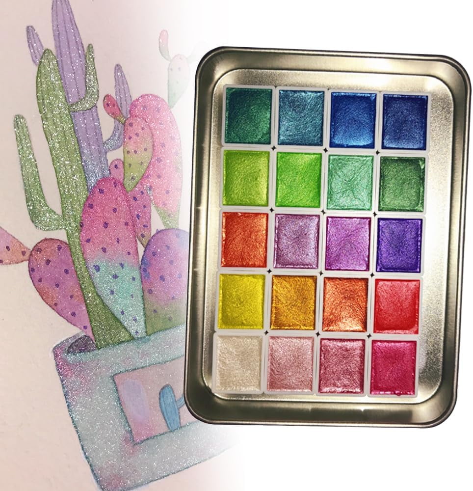 2025 Upgrade Color Shifting Watercolor Paint, 20 Colors Watercolor ...